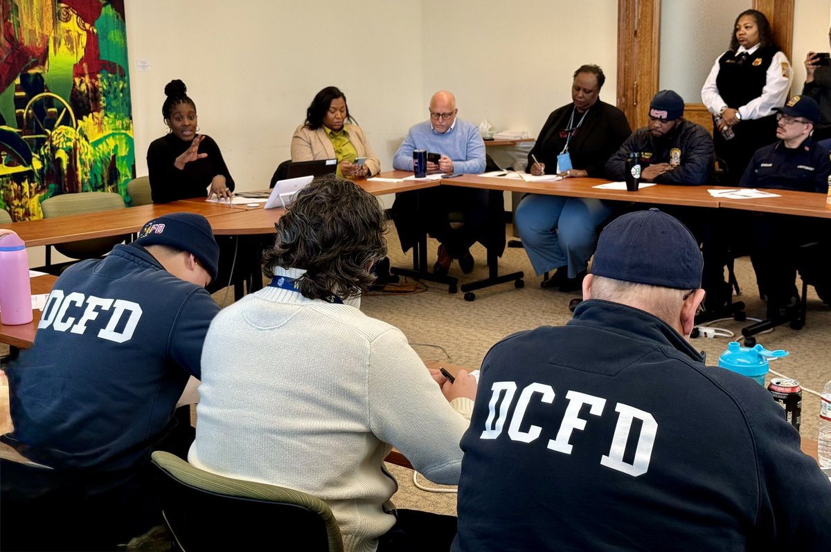 Members of the @dcfireems Leadership Cohort gathered at the Wilson ...