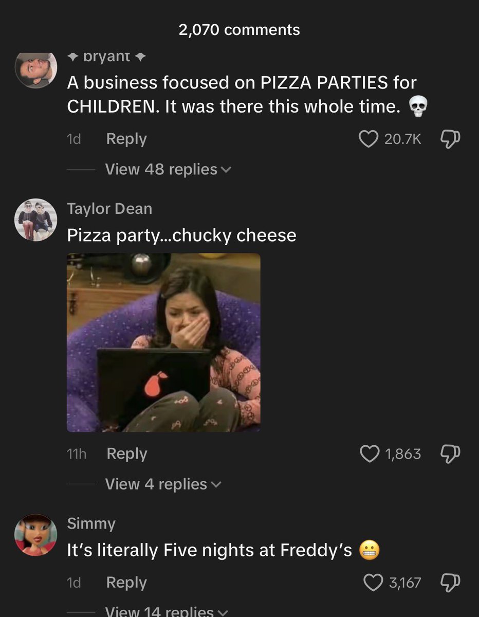 @SnifflesCake Response to finding out a ex CEO of chuck e cheese was on ...