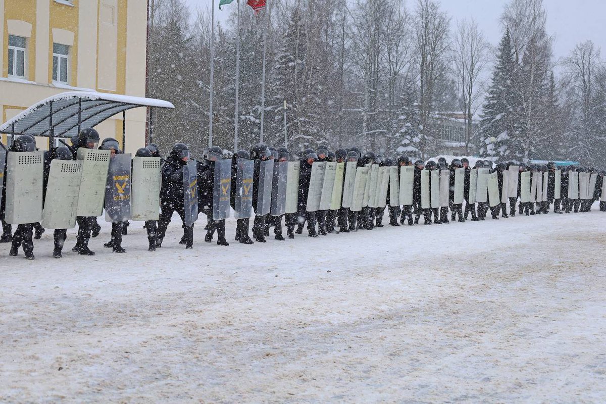 🇧🇾🇷🇺 Today's riot control training of Internal Troops spetsnaz unit ...