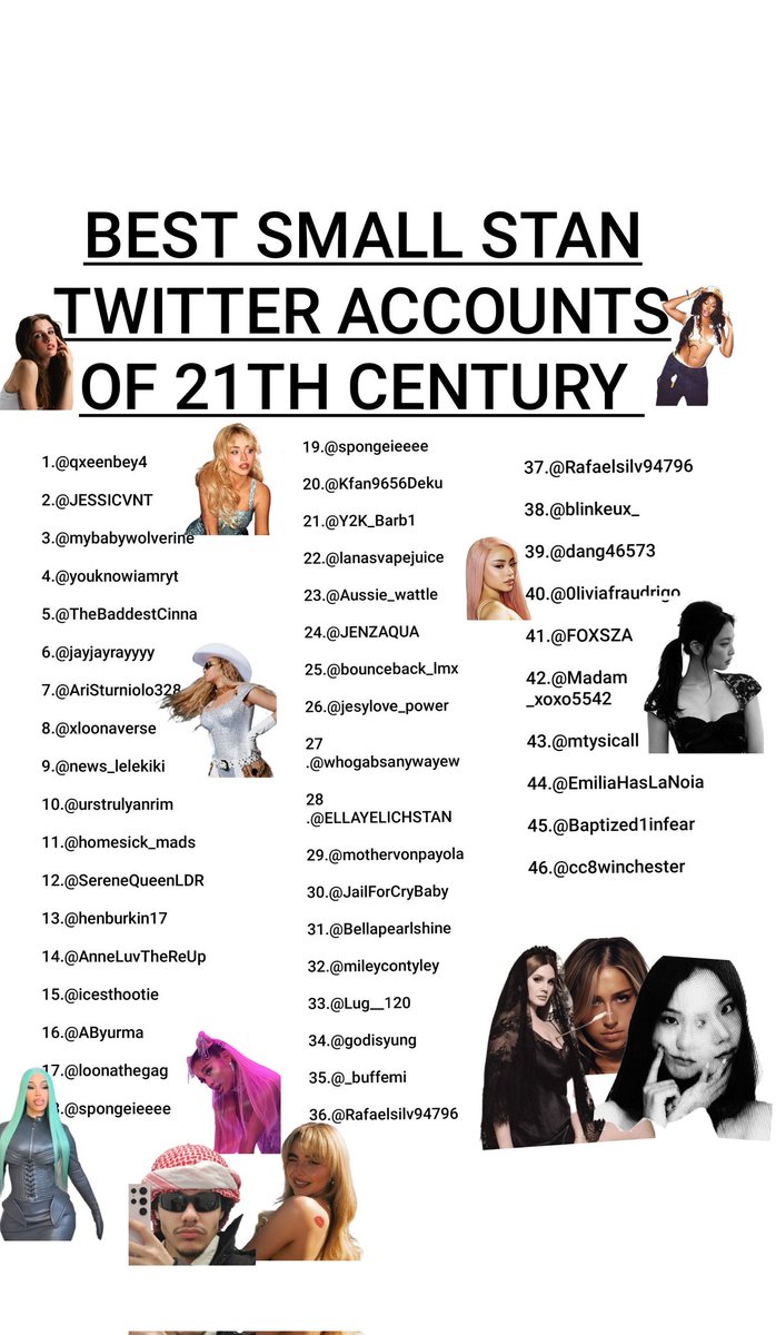 BEST SMALL STAN TWITTER ACCOUNTS OF 21TH CENTURY