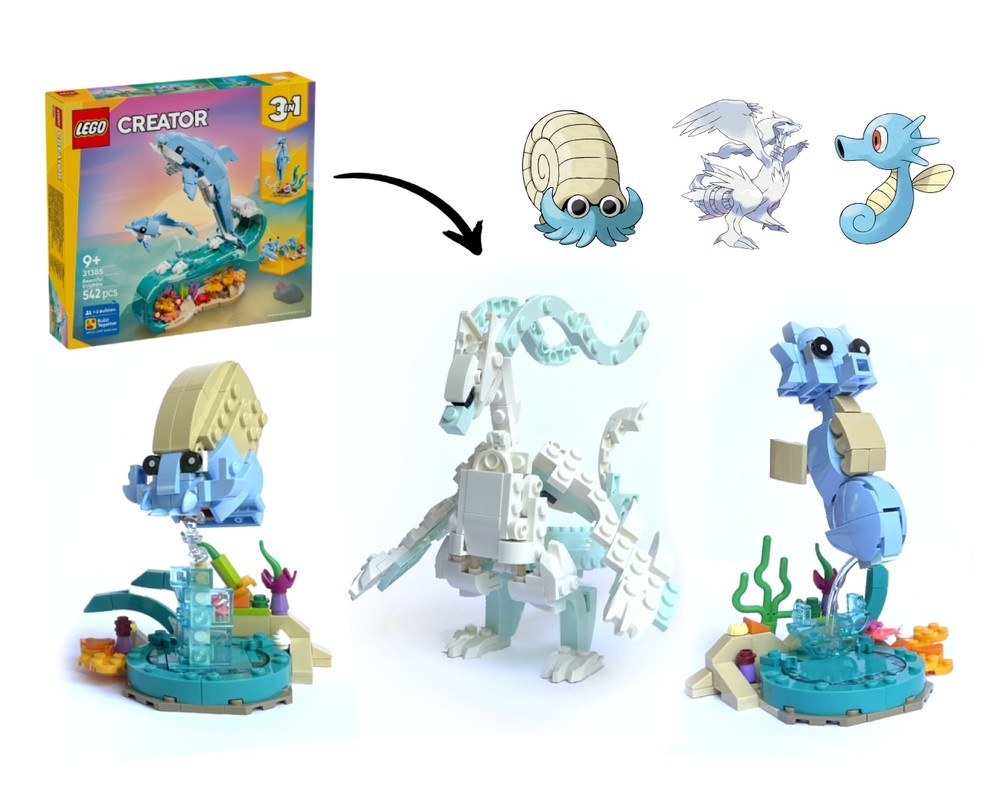 Turn your Sea Animals: Beautiful Dolphins into the Horsea, Omanyte and ...