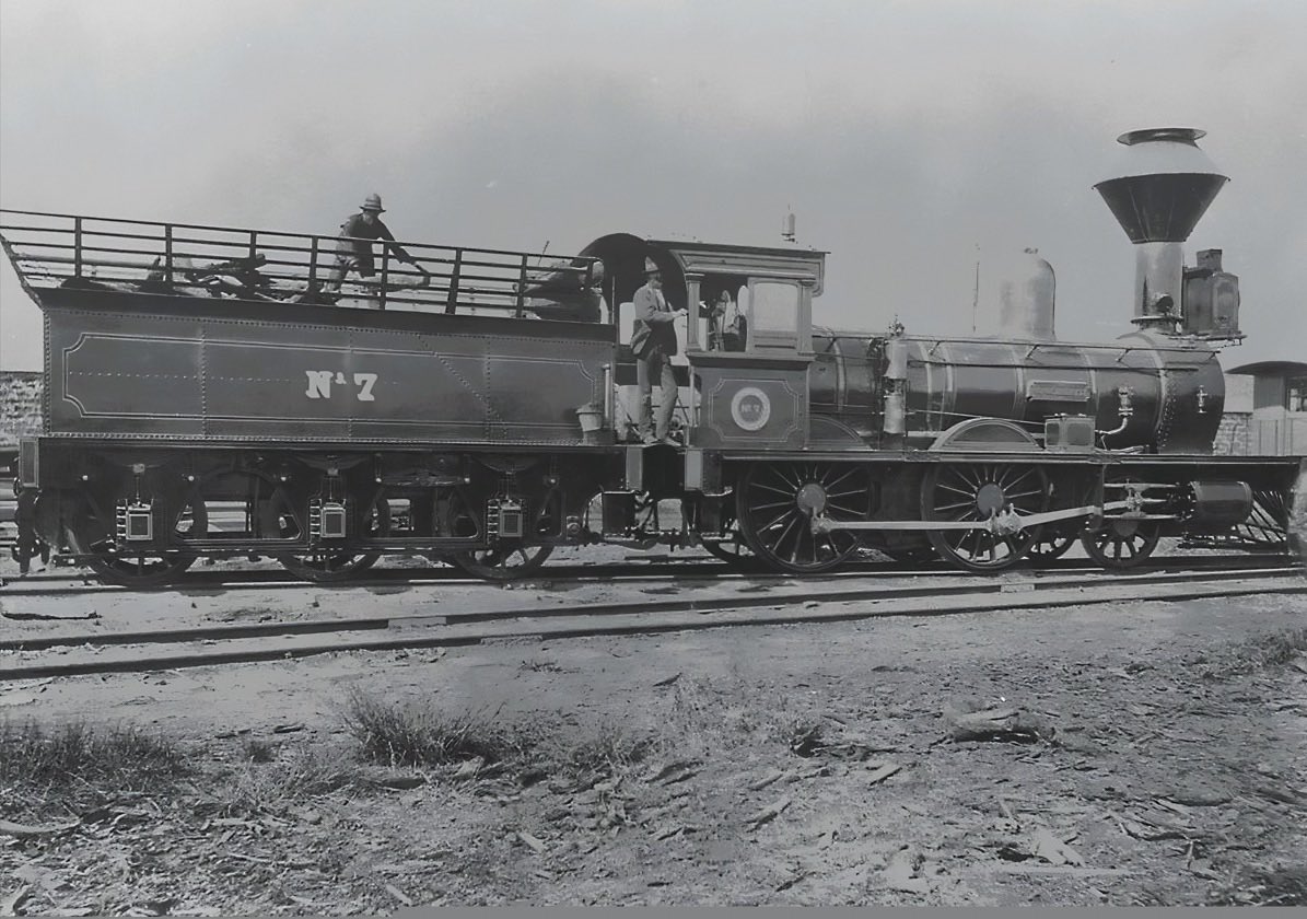 2-4-0 N°. 7 “Popocatepetl” of the Imperial Mexican Railway was built in ...