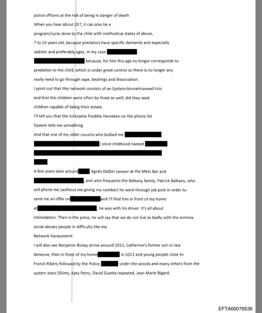 Translated from French, this is a 38 page horrendous Epstein victim ...
