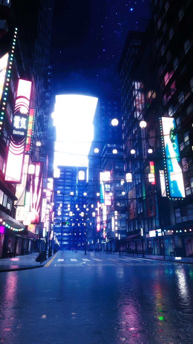 Walking In The Moonlit Rain VRChat World : Urban Japan City Author ...