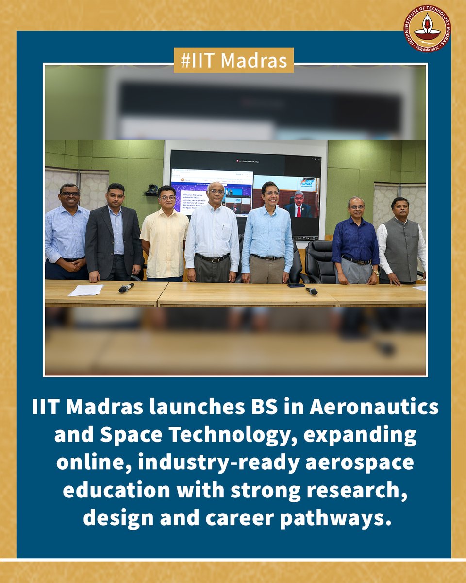 IIT Madras has launched the new BS in Aeronautics and Space Technology ...
