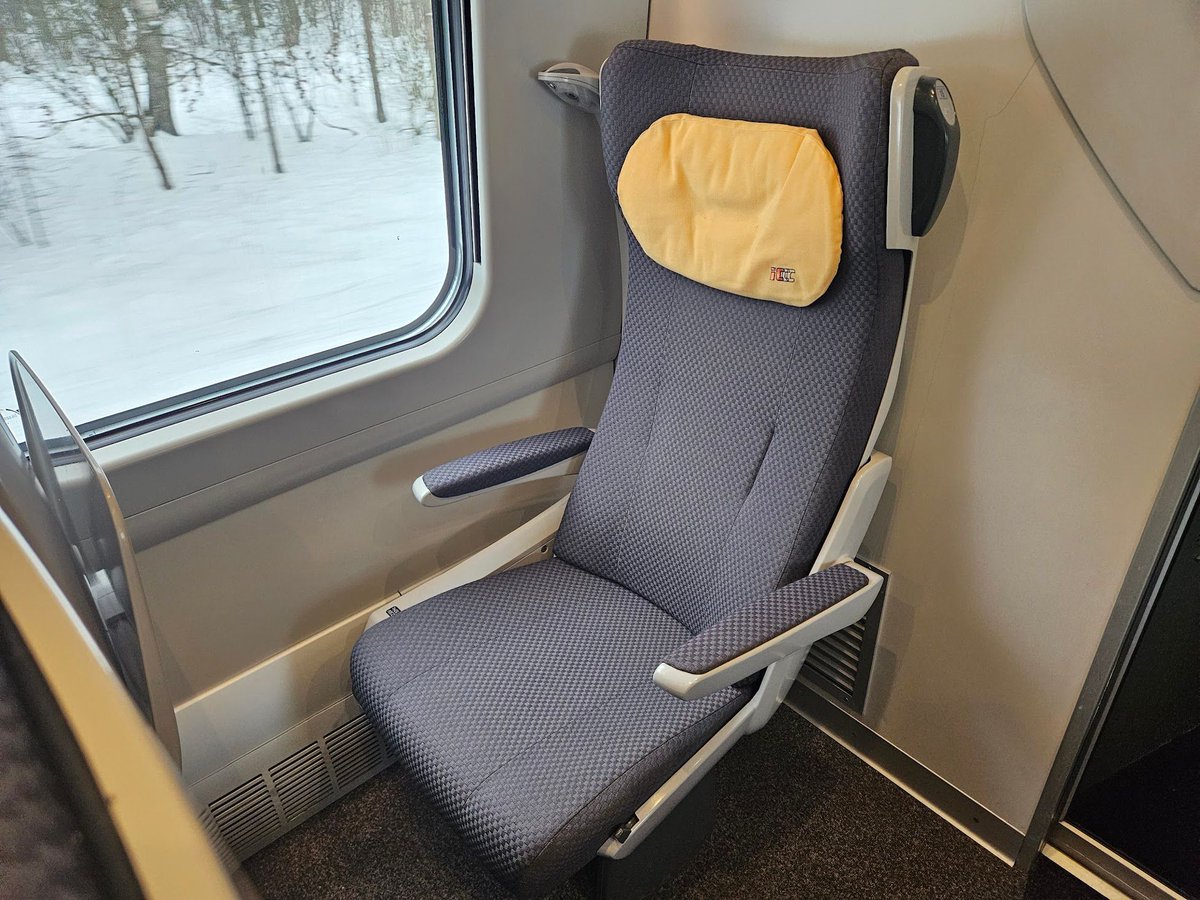Welcome aboard Poland's most prestigious train, the EIP Pendolino! I'll ...