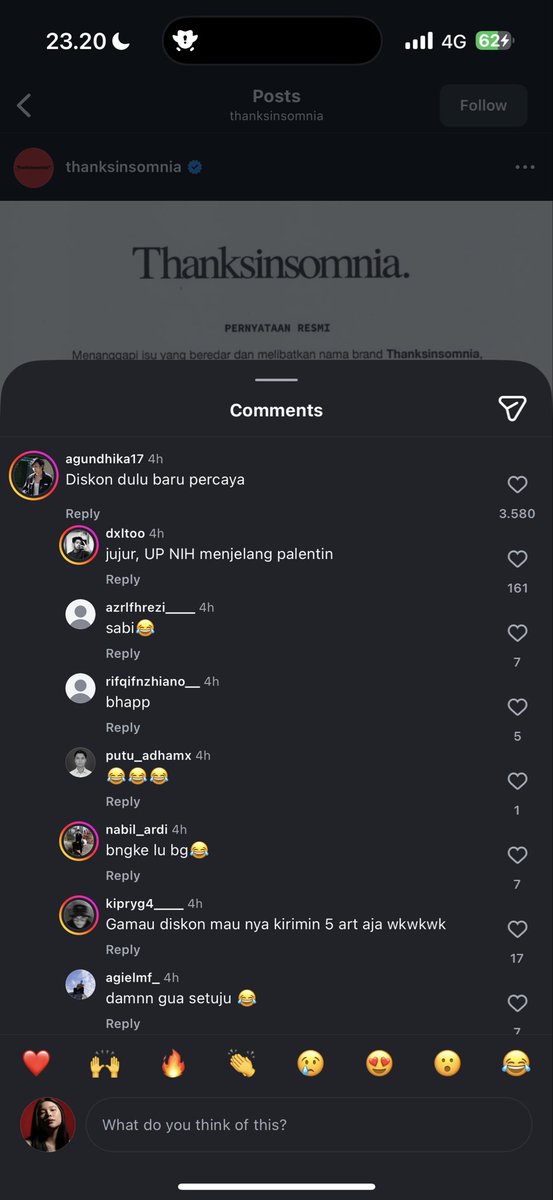 @sinsualize @Thanksinsomnia jujur lumayan kaget liat komenan di ig🙂
