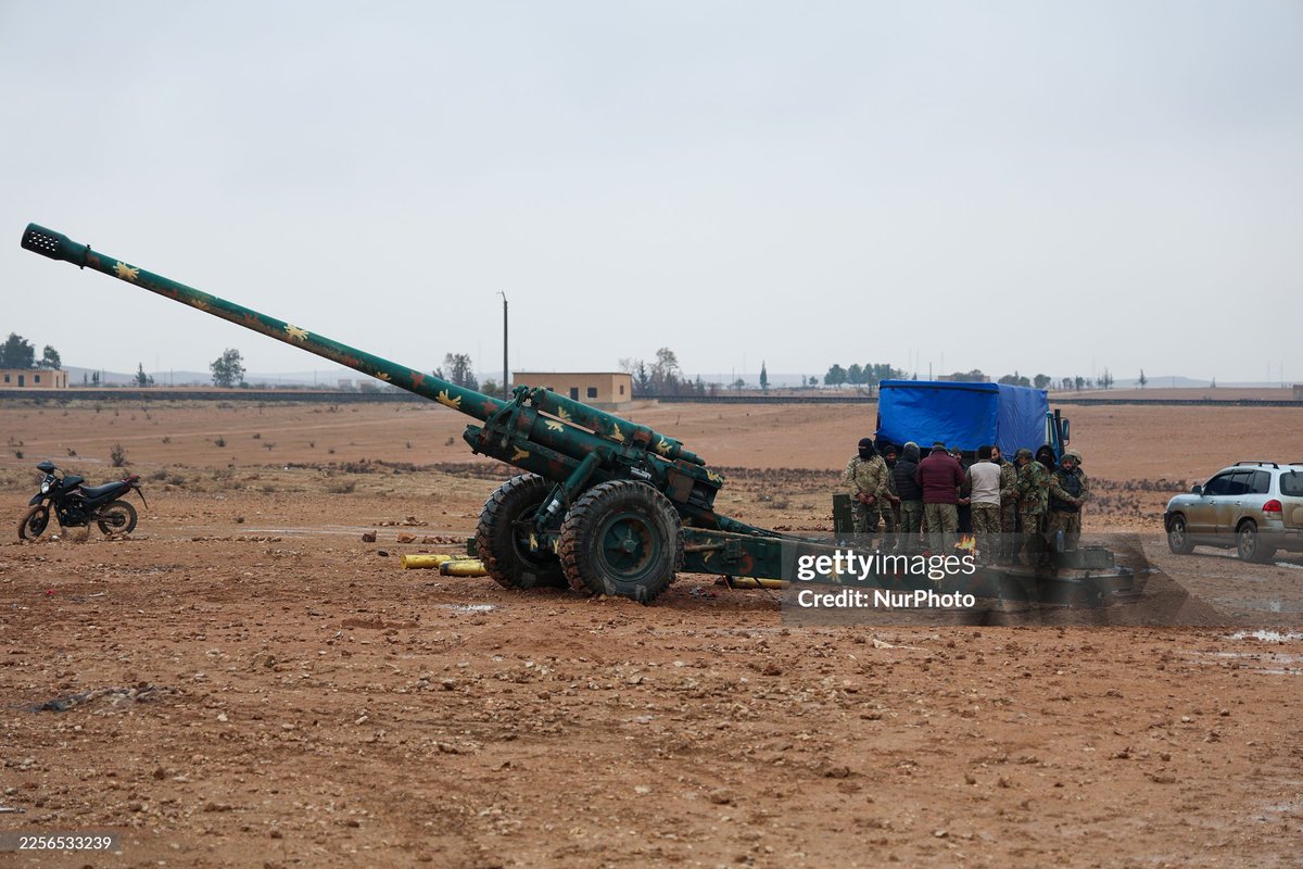 Artillery of the New Syrian Army seen during January 2026 Operations in ...