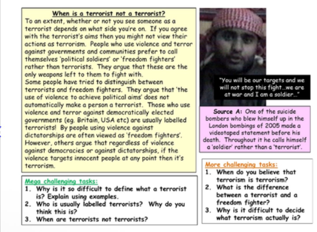Exclusive‼️🚨 Controversial Classroom Wording on Terrorism Sparks ...