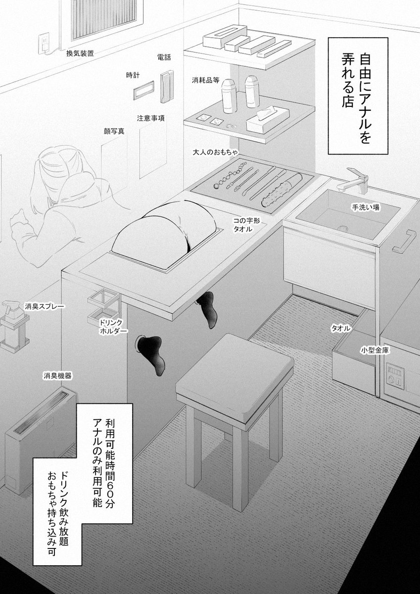 自由にアナルを弄れるお店 A shop where you can play with anal freely From：@vrain1512