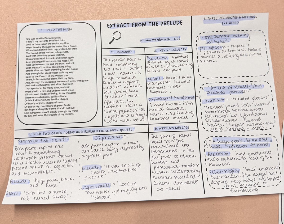 One lesson, two poems. Power of nature was a success!