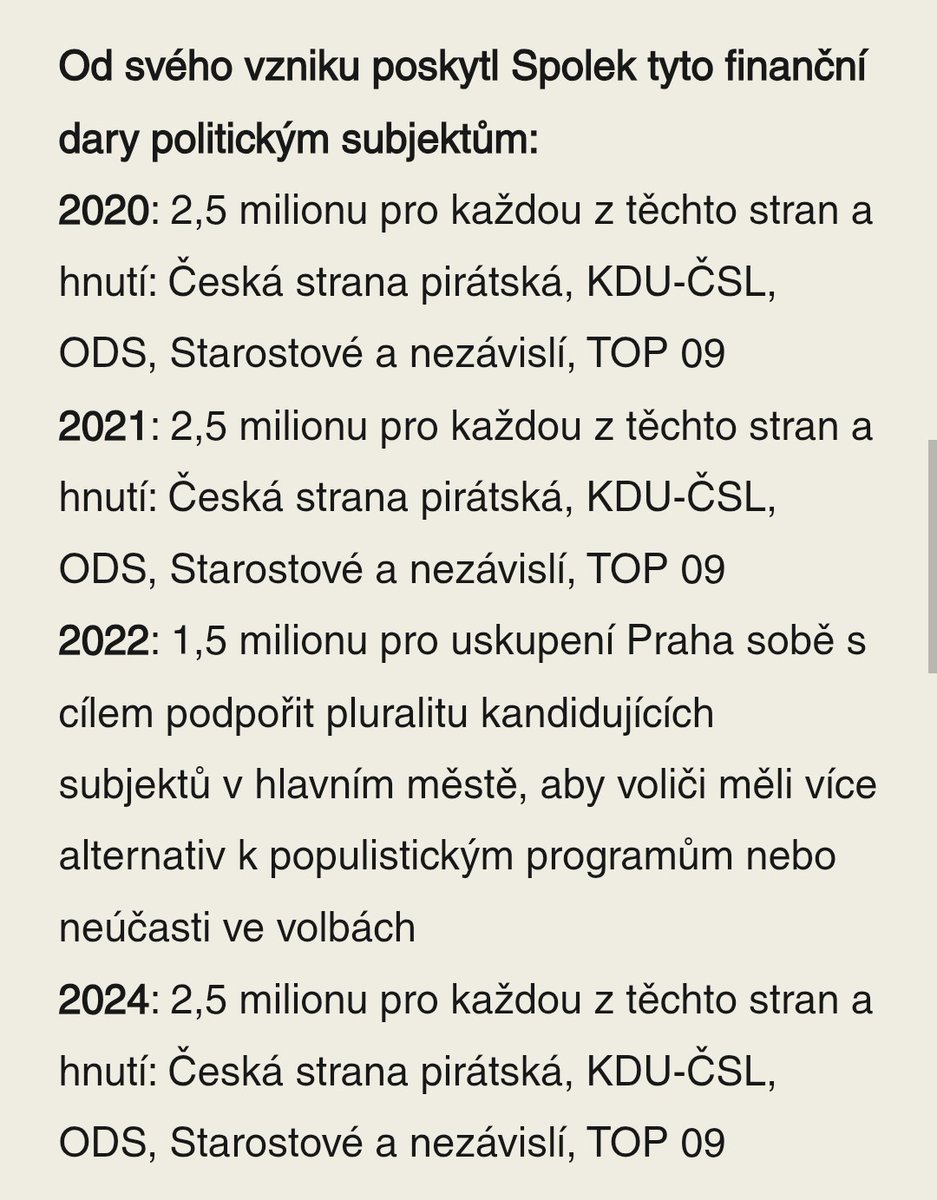 Říká vám něco název Spolek pro podporu liberální demokracie? Počítám ...
