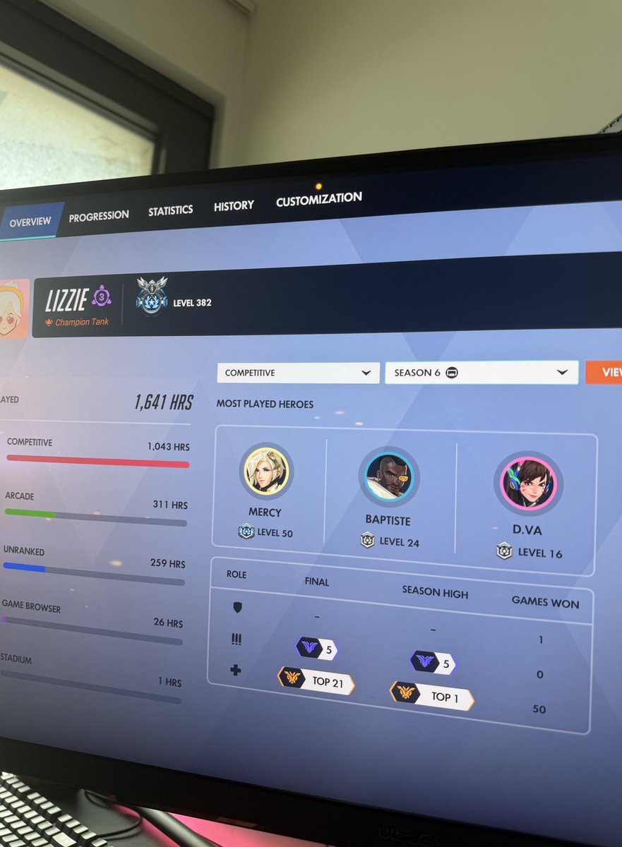 Anyway hops on Overwatch! Rank 1 peak btw, who wants to play!! ☺️ https ...
