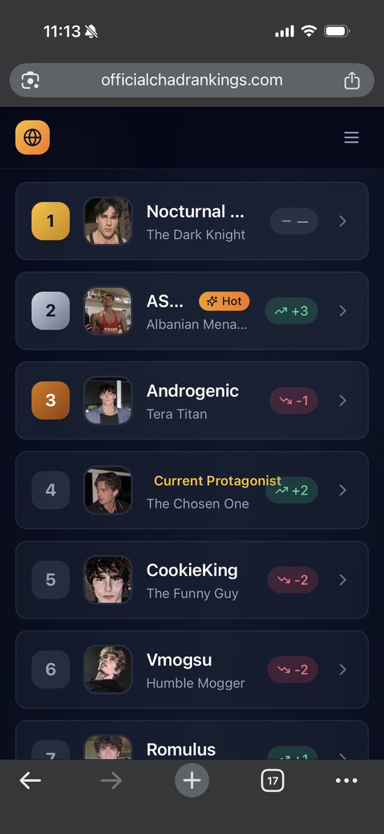 Official Chad Rankings (@OCRankings) / Posts / X