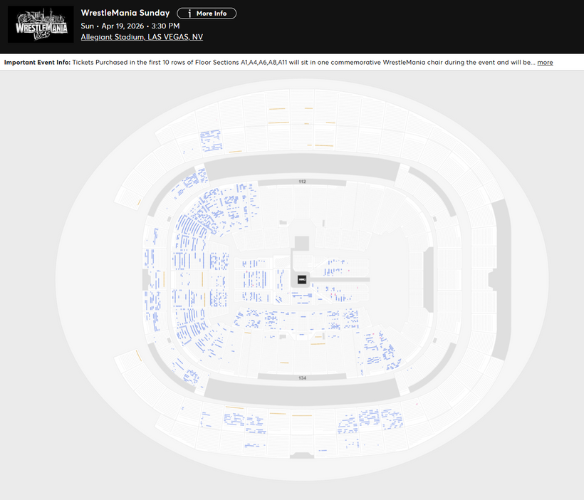 WrestleMania Sunday Sun • Apr 19, 2026 • 3:30 PM Allegiant Stadium, LAS ...