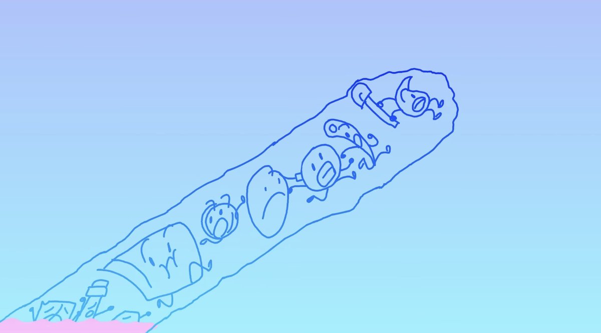 i noticed in bfb 14, pin and coiny do not run from the lava with the ...