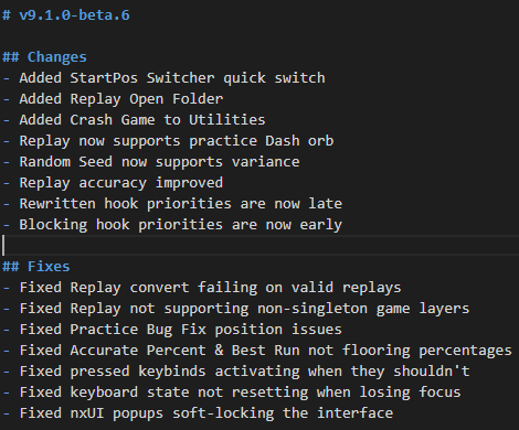 Mega Hack v9.1.0-beta.6 released - added startpos switcher quick switch ...