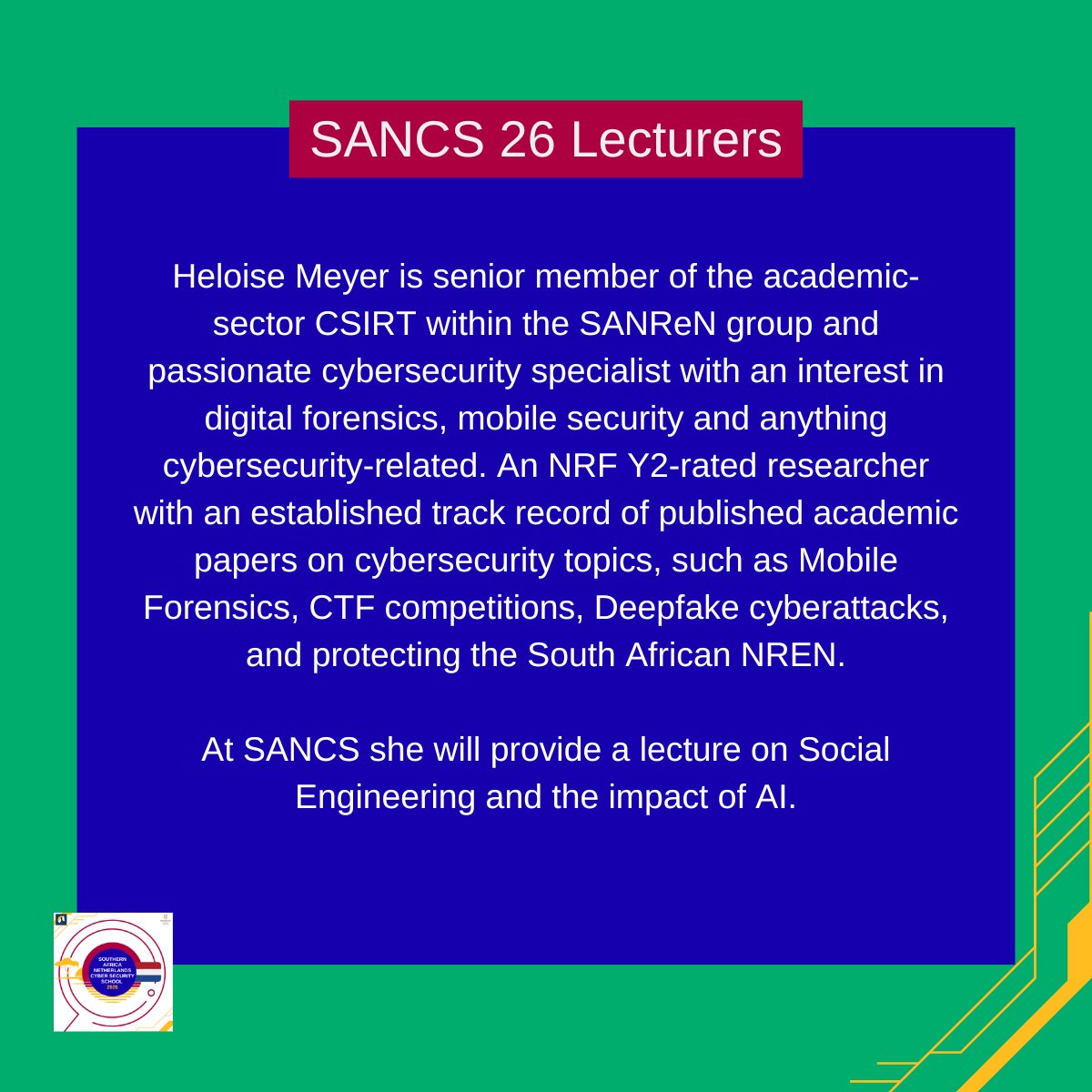 Southern Africa-Netherlands Cyber Security School (@SANCS26) / Posts / X