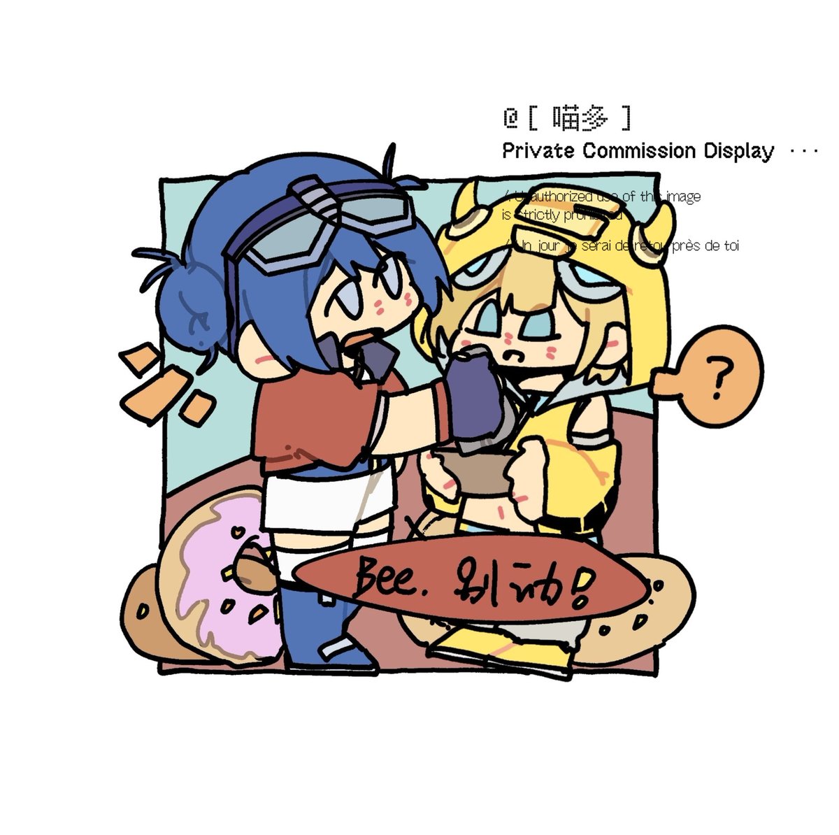#opbee #Transformers #maccadams “bee,don't move！〞 Make donuts for ...
