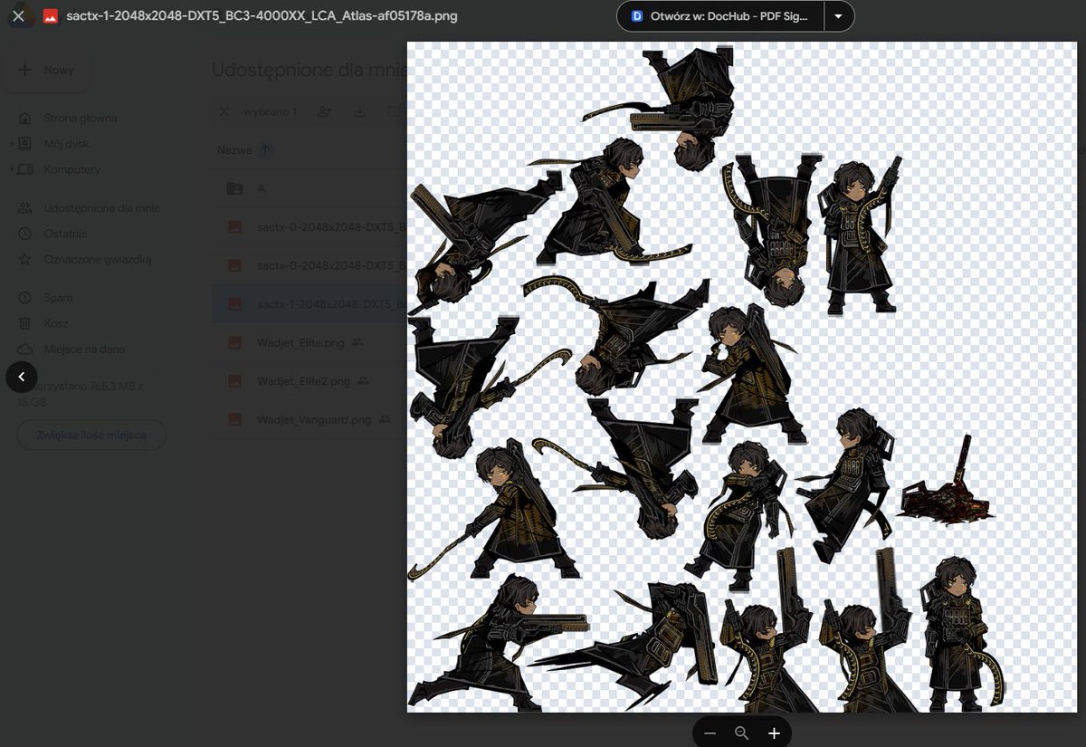 why is there a full sprite sheet for the udjat woman that gets killed ...