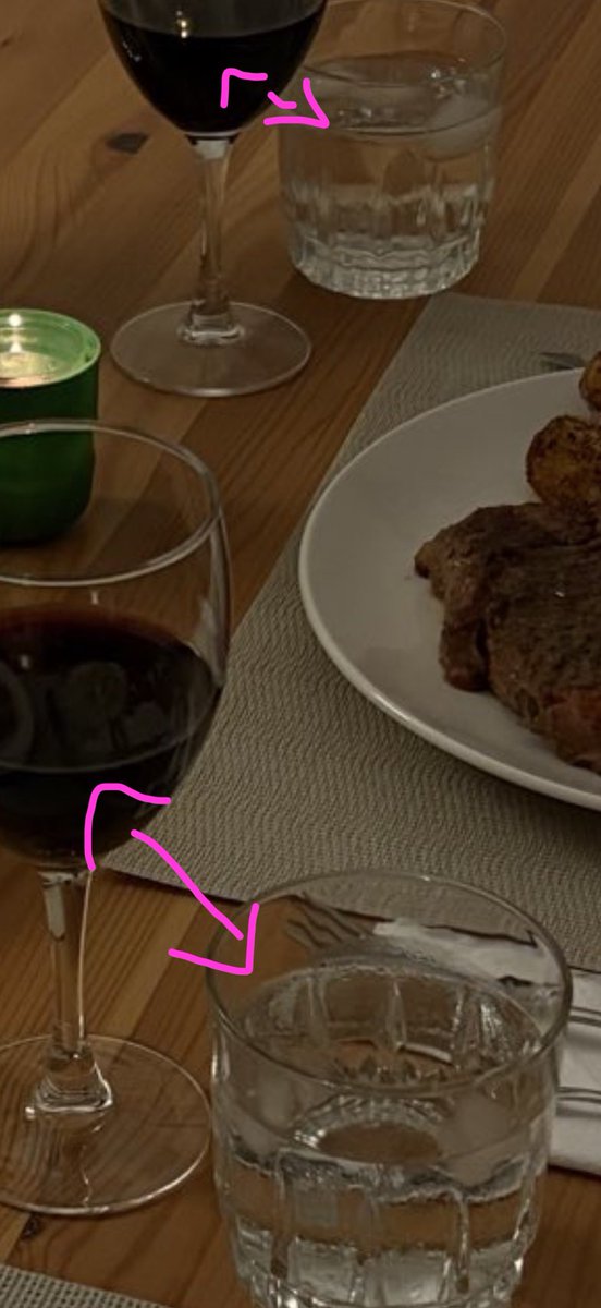 @bxnjibxy the wine glass to water glass distances being different https ...