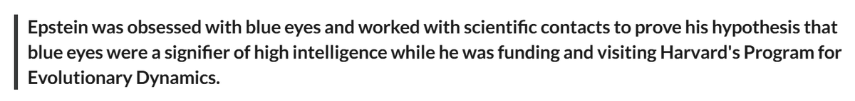 So Epstein was a eugenicist. And a Democrat. But I repeat myself.