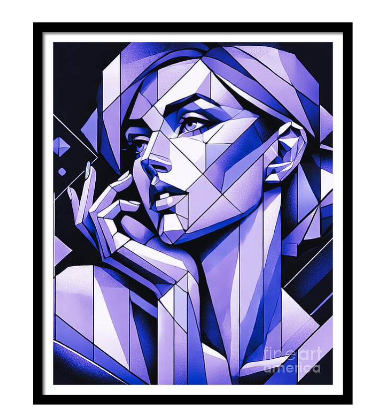 Bold geometry meets modern elegance. This striking geometric portrait ...
