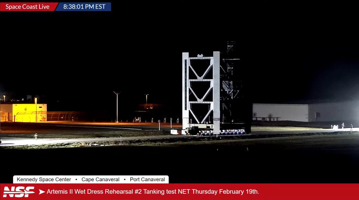 Starship tower segment on the roll at Kennedy Space Center, possibly ...