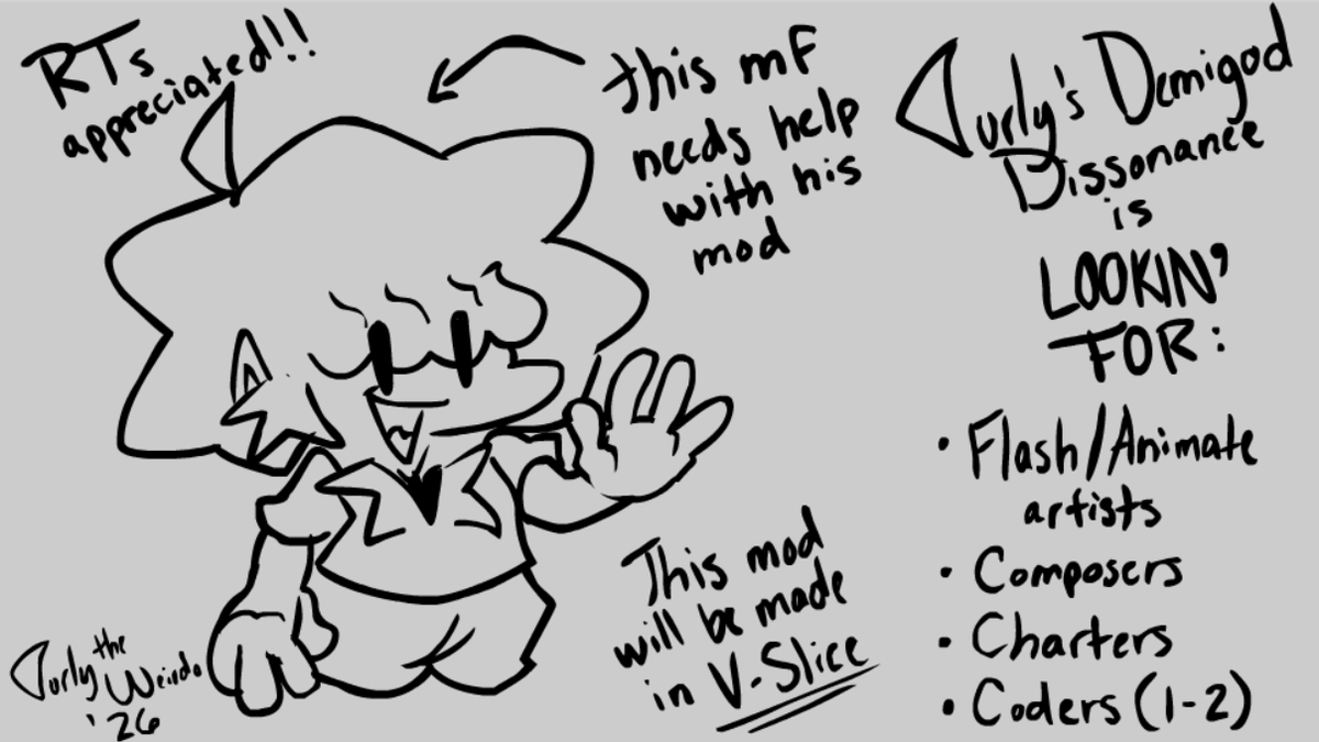 heeyyy its me again my fnf mod is STILL lookin for people to help out ...