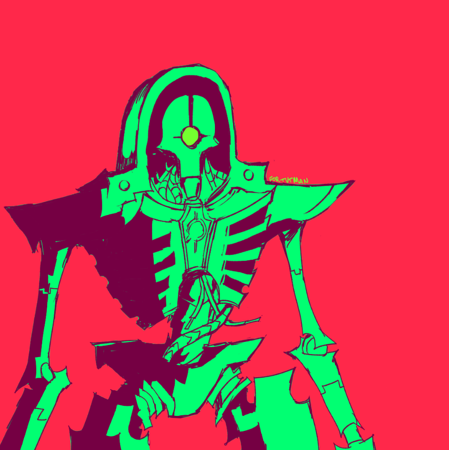 40k Necron Deathmark sketch