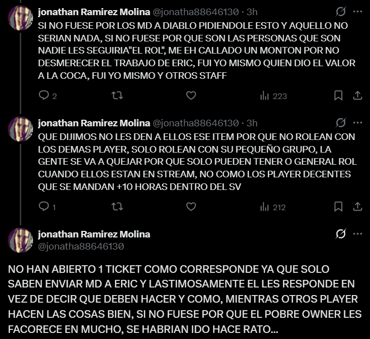 Y después somos nosotros los intensitos, ''no rolean con los demas ...