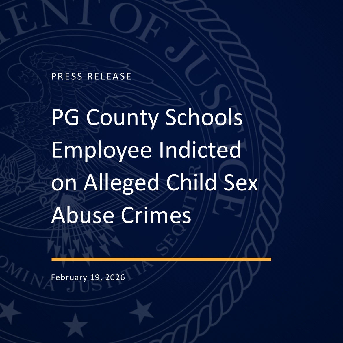 A Prince George’s County Public Schools employee made his initial ...