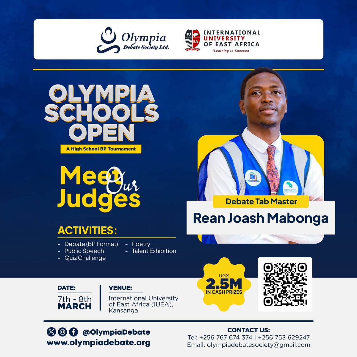 🚨 MEET OUR JUDGES 🚨 OLYMPIA SCHOOLS OPEN 2026 Guiding the round ...