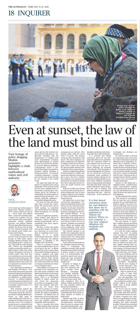 Prayer is sacred. So is the law that protects it. In my latest column ...