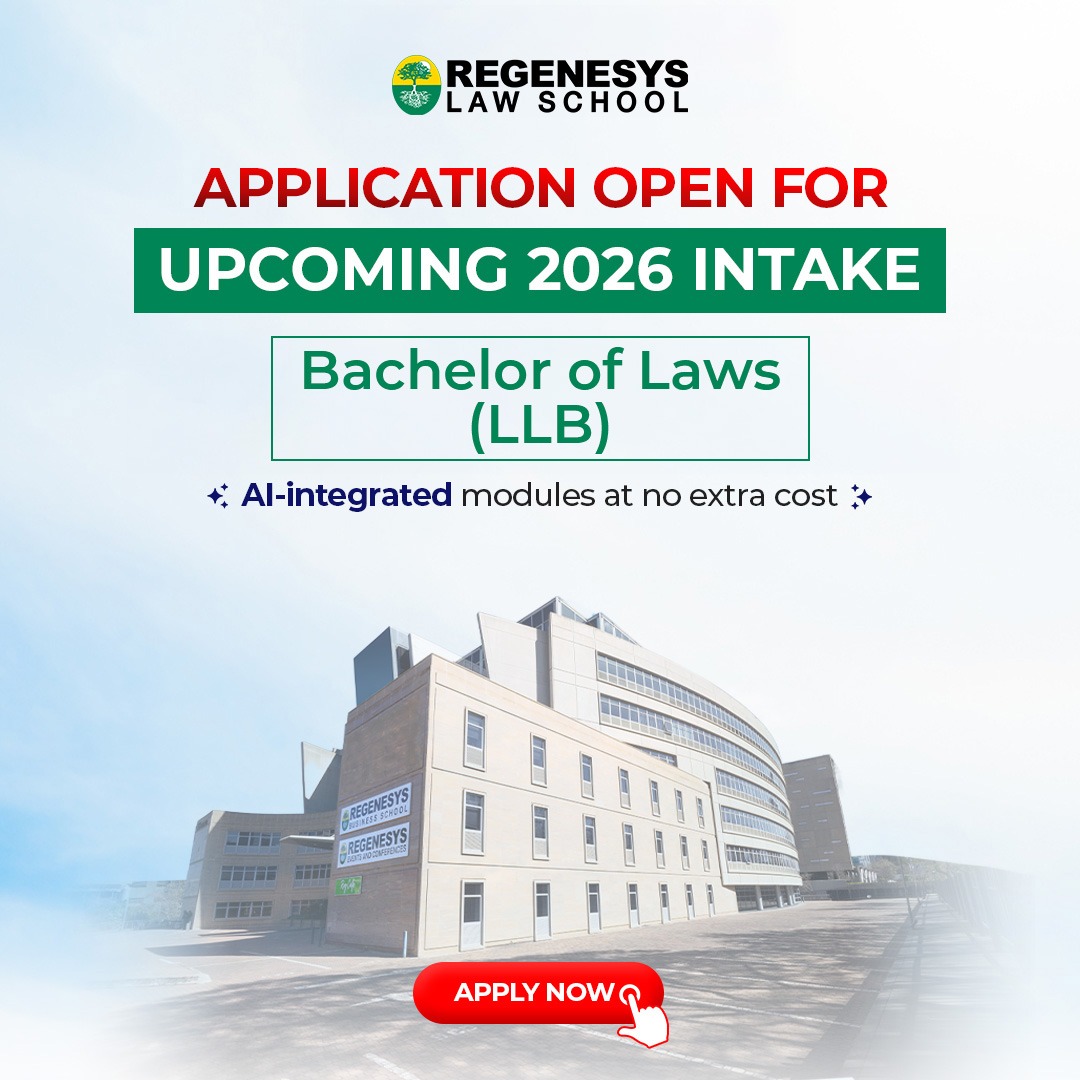 Applications are open for Bachelor of Laws [LLB] at Regenesys. Gain ...