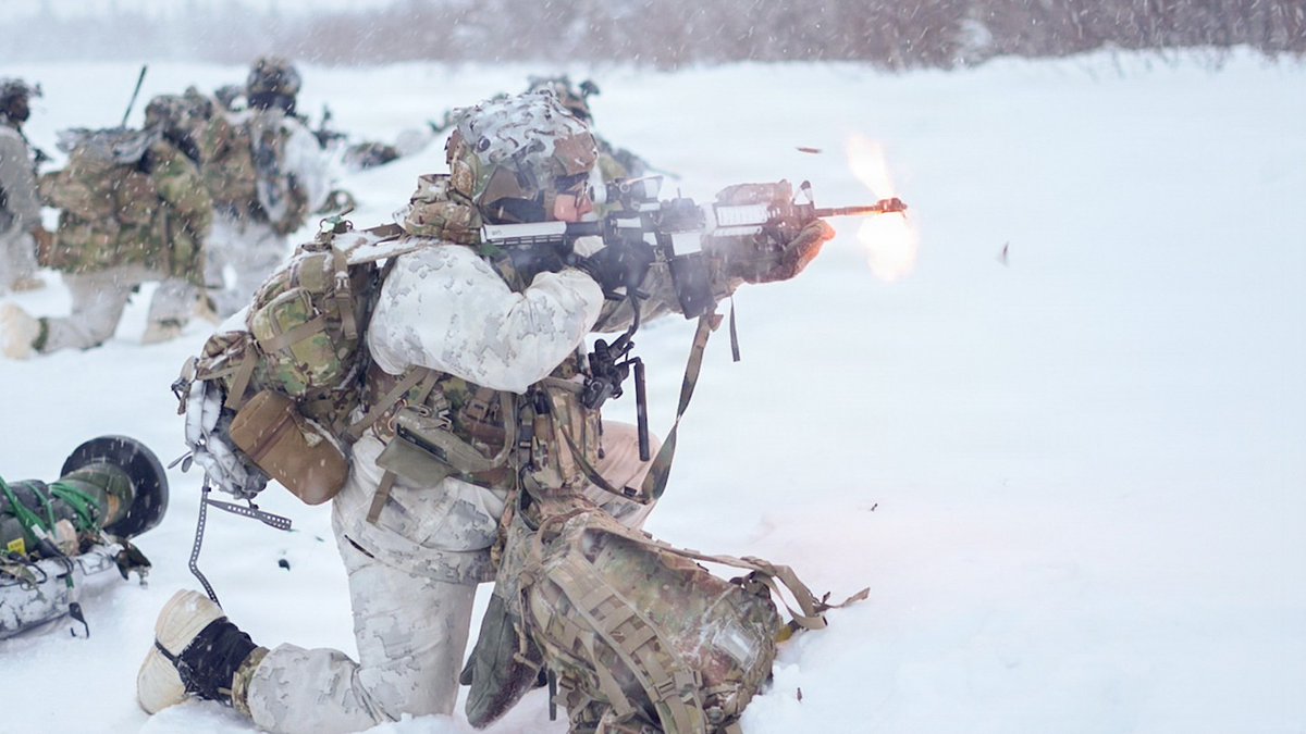 Unforgiving conditions ️ Soldiers from 1-5 IN, 11th Airborne Division ...