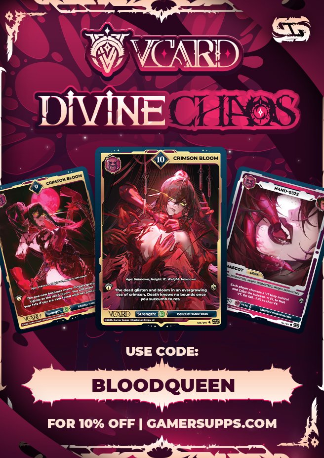 VCard TCG Launches Divine Chaos Trading Card Set Featurin...
