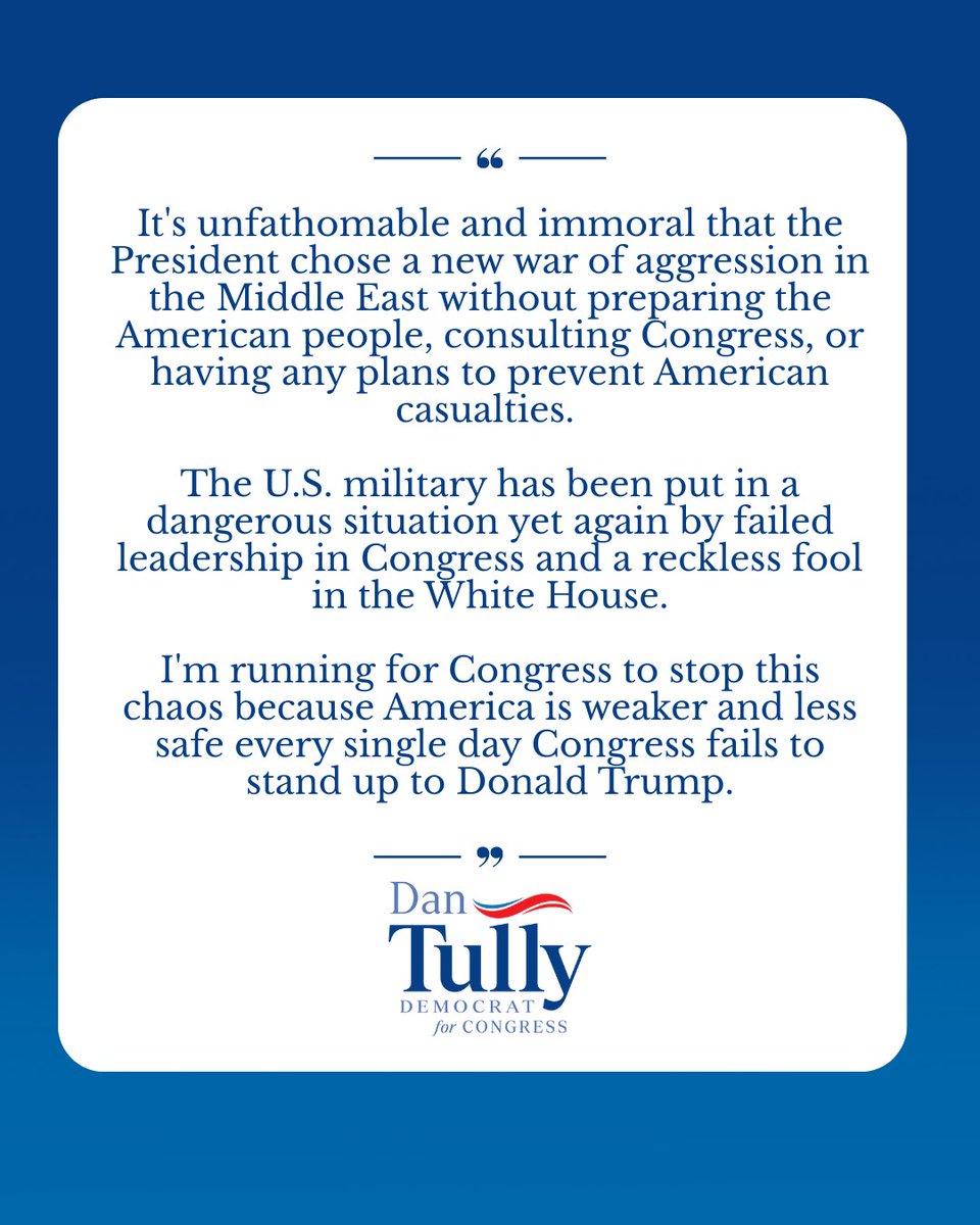 Dan Tully for Congress | #IL08 (@DanTully) / Posts / X
