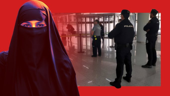 🇪🇸 Majorka. Podczas kontroli paszportowej pasażerka z USA w nikabie ...