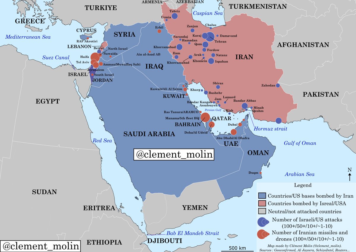 NEW MAP UPDATE - IRAN - MIDDLE EAST 🇮🇷/🇮🇱🇺🇸 DAY 3 After 3 days of ...