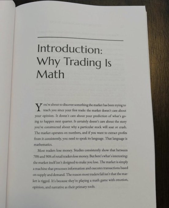 Book title-> Trading is Math: The Formulas for Profitable Trading in ...