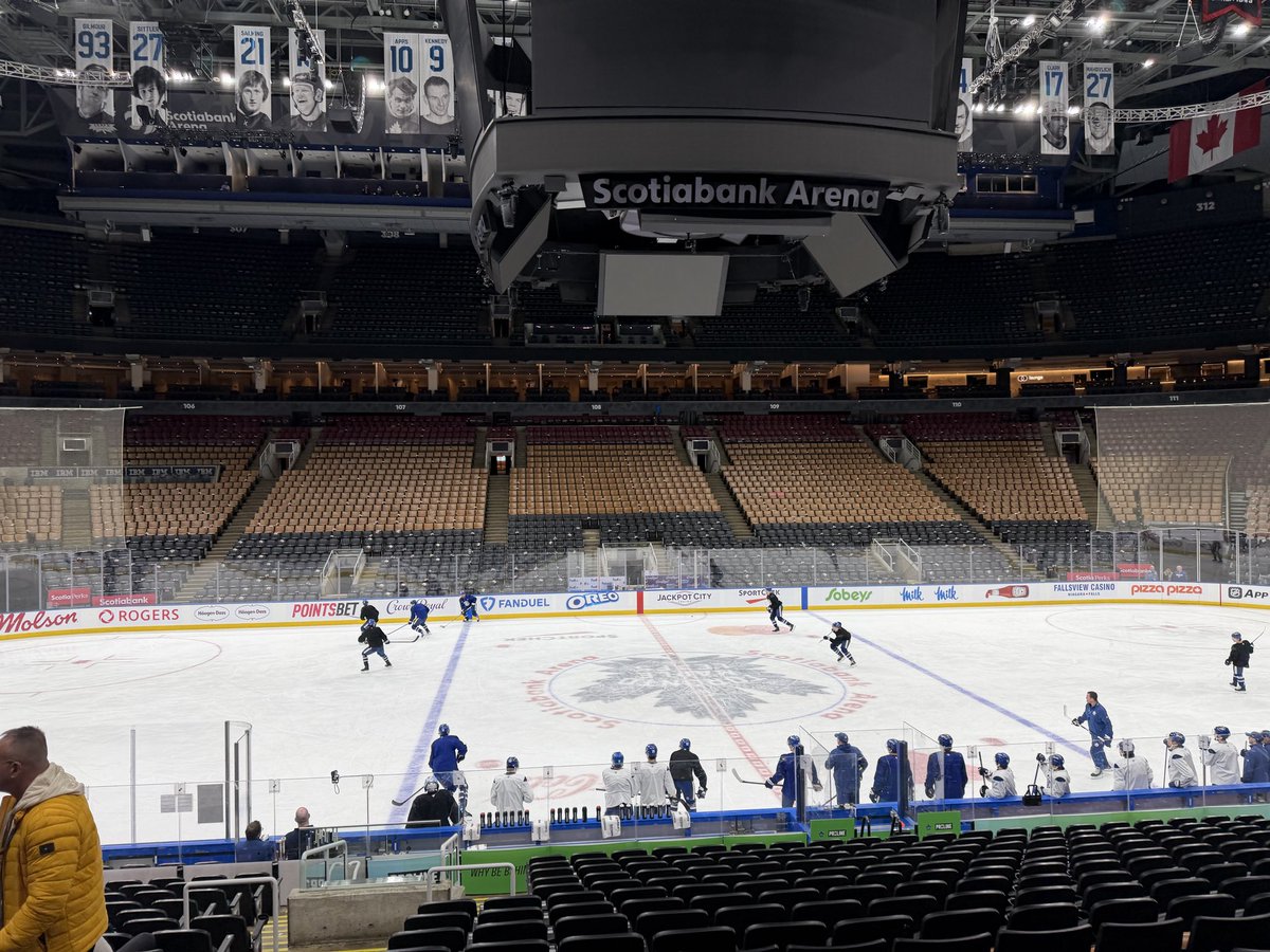 #Leafs lines during morning skate Mar. 2/26 McMann-Matthews-Nylander ...