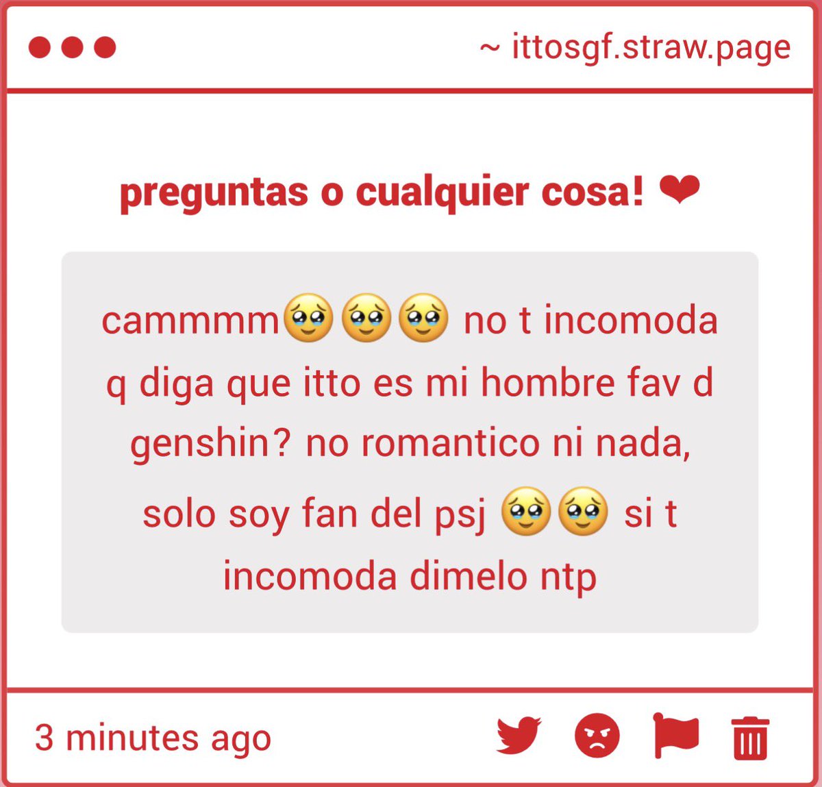 ksjfskfks otra vez, mientras no sea romántico todo bien, como personaje ...