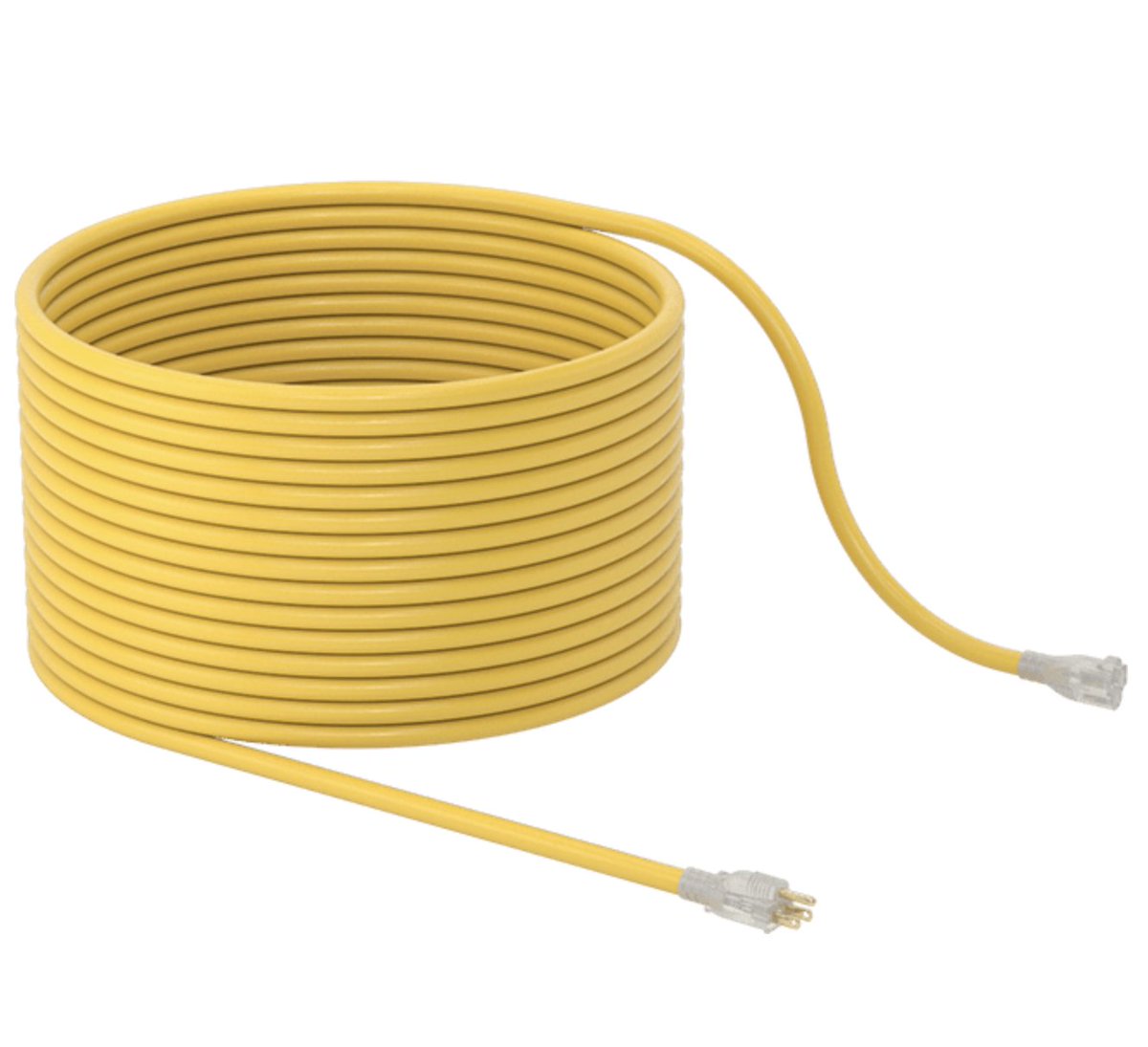 Yellow Extension Cord for Harsh Environments 100 Feet Long, 10 Wire ...