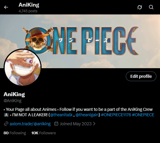 AniKing (@AniKing) / Posts / X