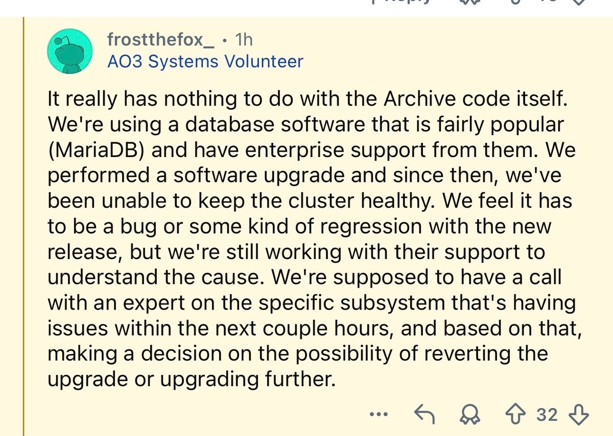 Since there’s some wild misinformation regarding ao3’s recent issues ...