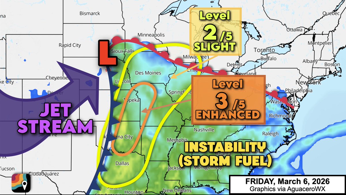 FRIDAY, March 6 has an increasing chance of severe weather, and a few ...