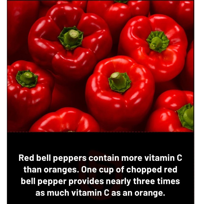 Red bell peppers, fully ripened are more nutrient-dense than green ...