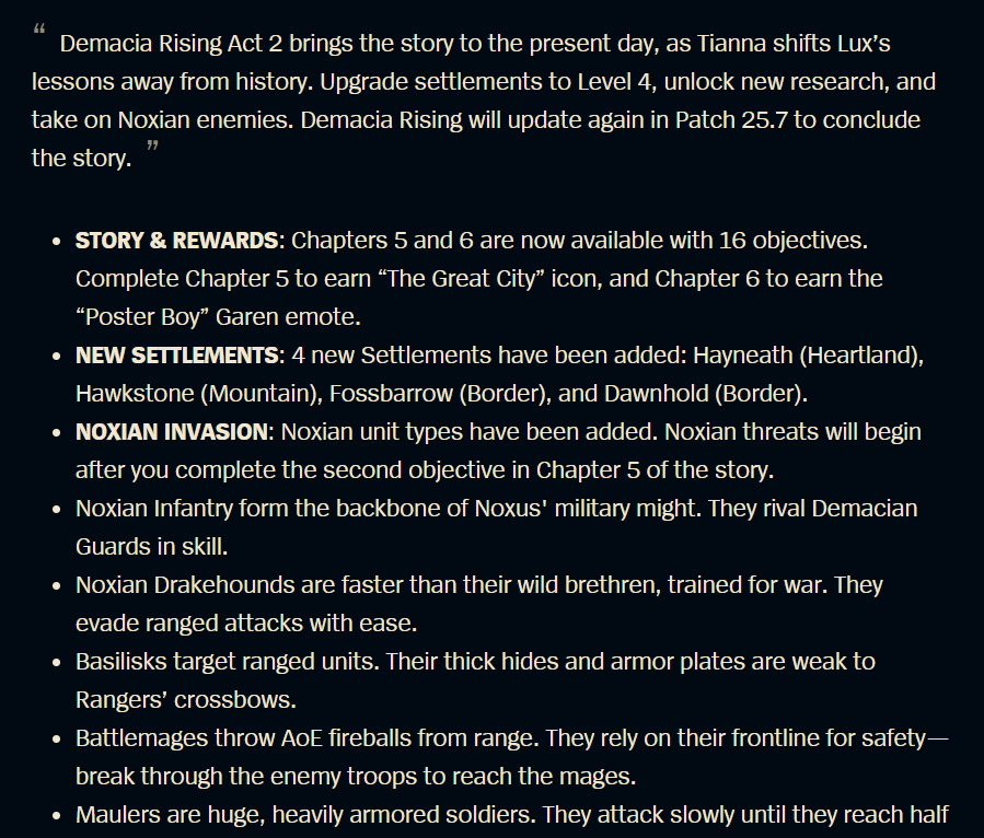 Demacia Rising patch notes! - Chapter 5 and 6 now available - New ...