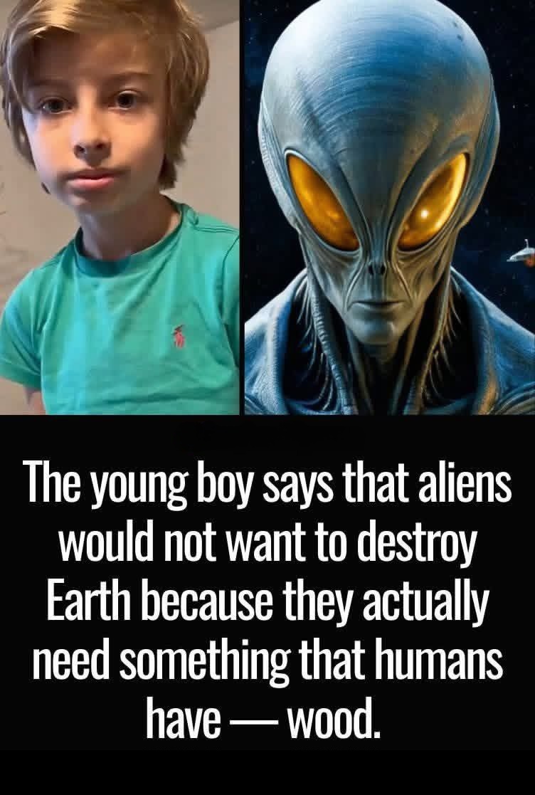 🚨 The young boy says that aliens would not want to destroy Earth ...